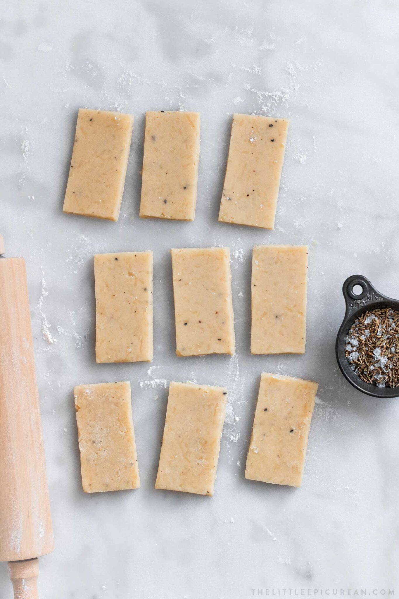 Parmesan Shortbread with Caraway and Sea Salt-The Little Epicurean