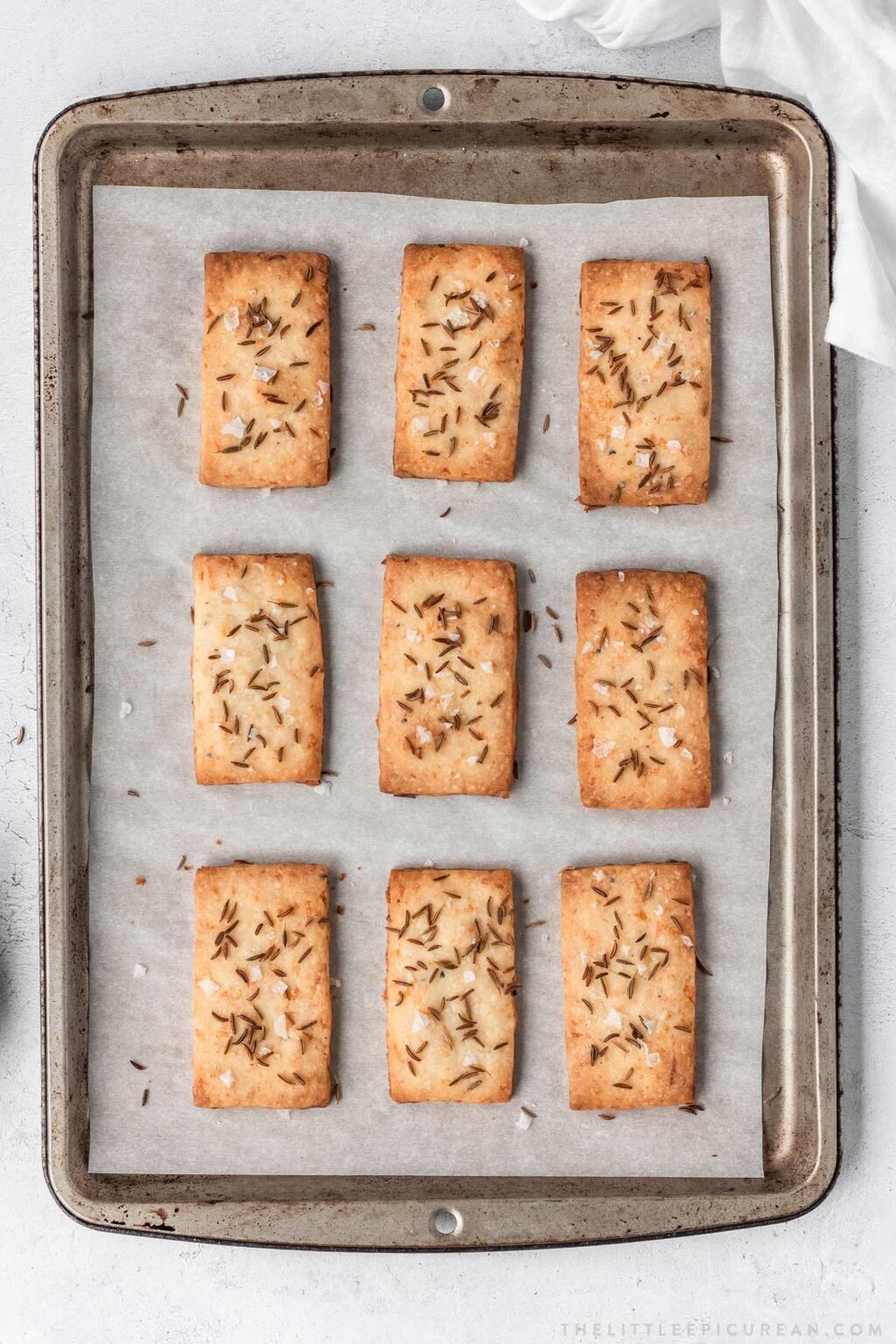 Parmesan Shortbread with Caraway and Sea Salt-The Little Epicurean