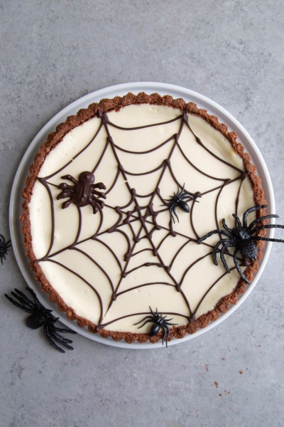 Spider Web Cheesecake Tart-The Little Epicurean