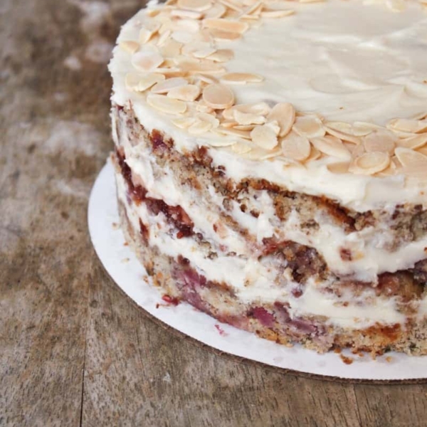 Raspberry Almond Layer Cake - The Little Epicurean