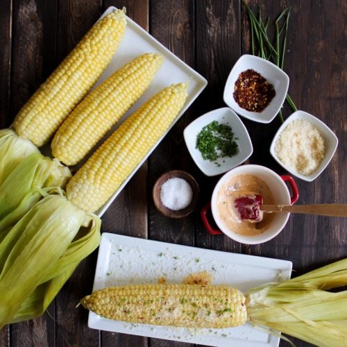 Street Corn (boiled corn with seasoned butter)-The Little Epicurean