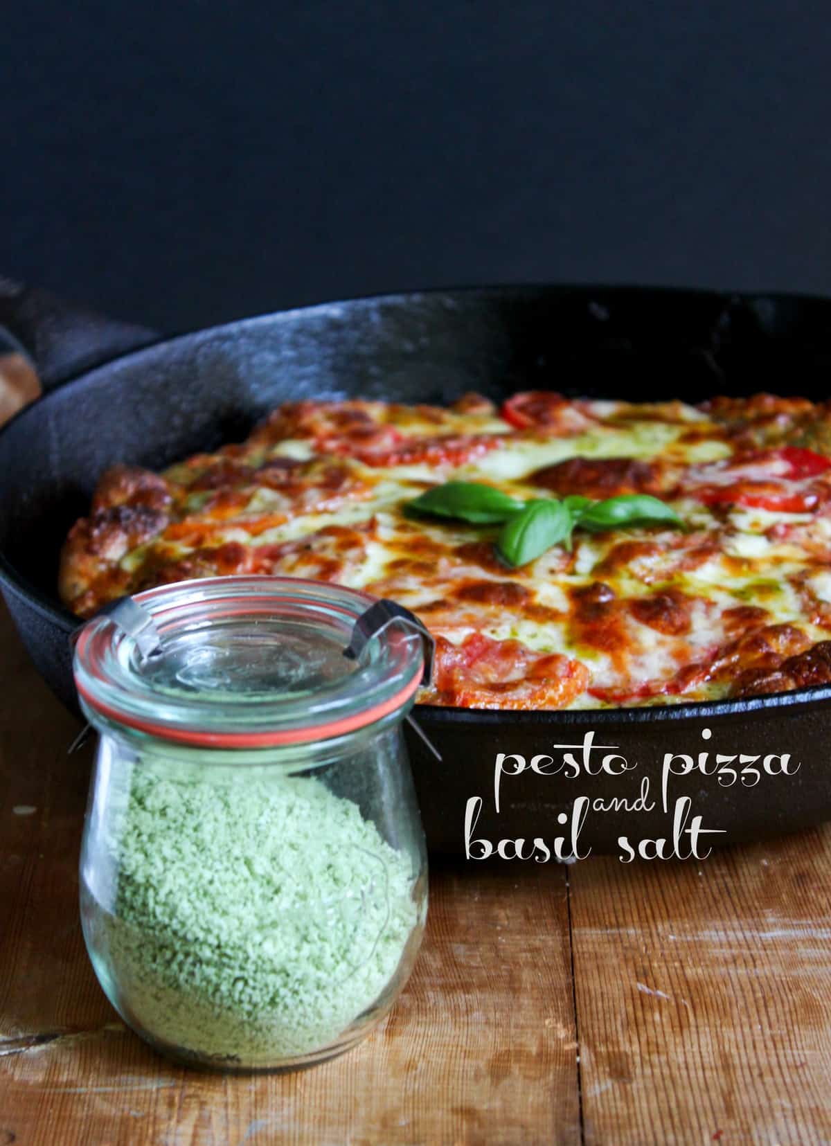Pesto Pizza and Basil Salt- The Little Epicurean