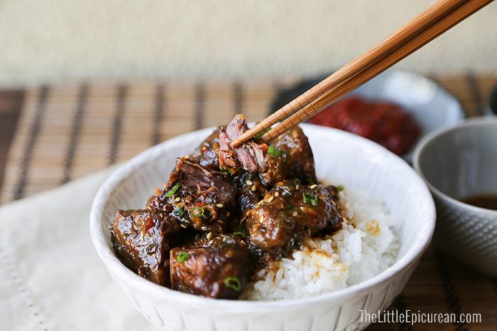 Slow Cooker Asian Braised Beef- The Little Epicurean
