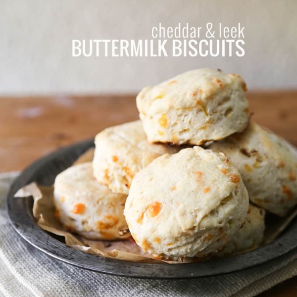 Cheddar and Leek Buttermilk Biscuits-The Little Epicurean