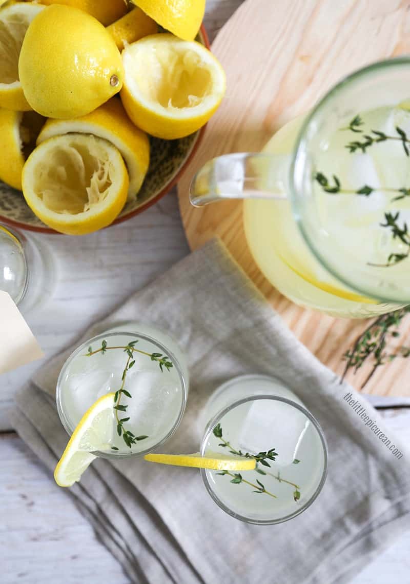 Spring Thyme Lemonade- The Little Epicurean