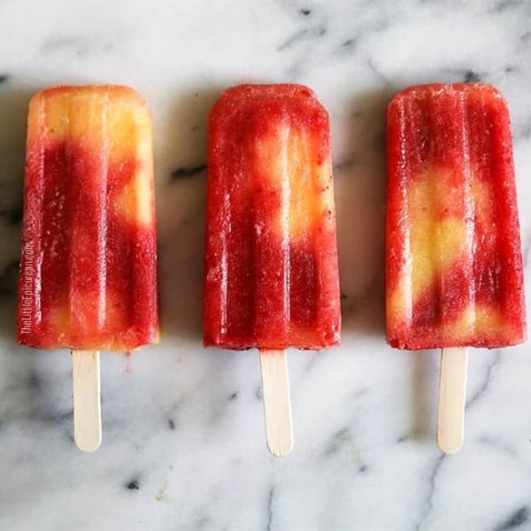 Strawberry Pineapple Popsicles