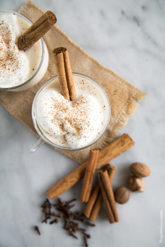 Milk Punch (Spiced Milk with Whiskey)- The Little Epicurean
