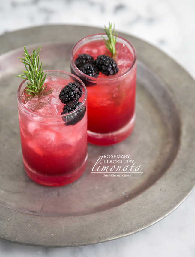 Rosemary Blackberry Limonata Cocktail- The Little Epicurean