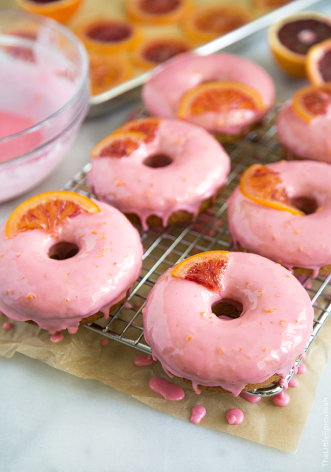 Blood Orange Donuts- The Little Epicurean