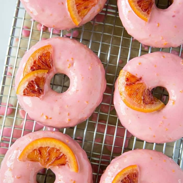 Blood Orange Donuts- The Little Epicurean