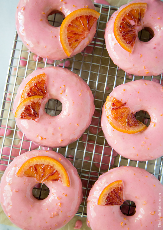 Blood Orange Donuts- The Little Epicurean