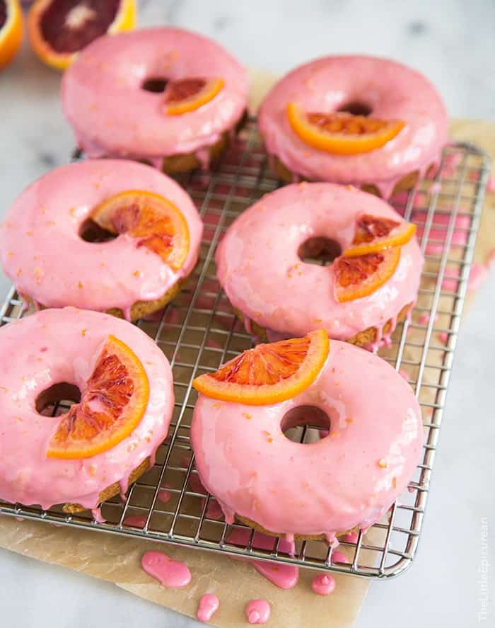 Blood Orange Donuts- The Little Epicurean
