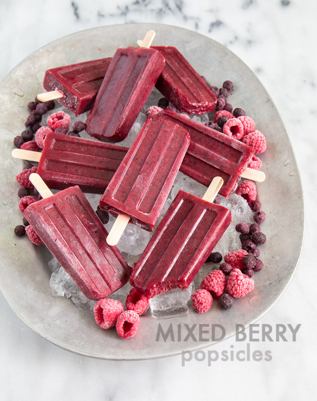 Mixed Berry Popsicles- The Little Epicurean