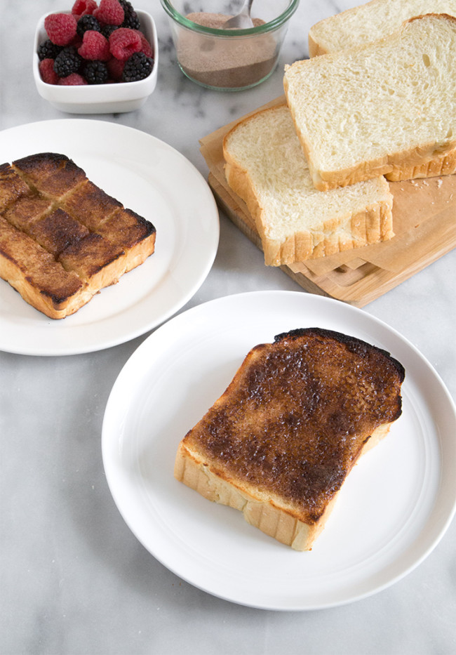 Cinnamon Sugar Milk Bread Toast- The Little Epicurean