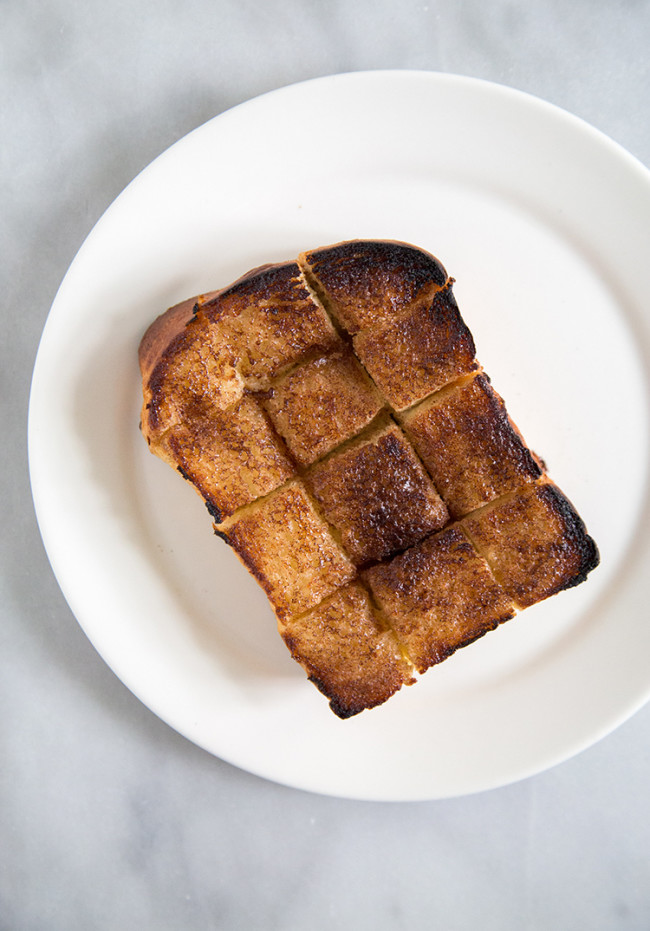 Cinnamon Sugar Milk Bread Toast- The Little Epicurean