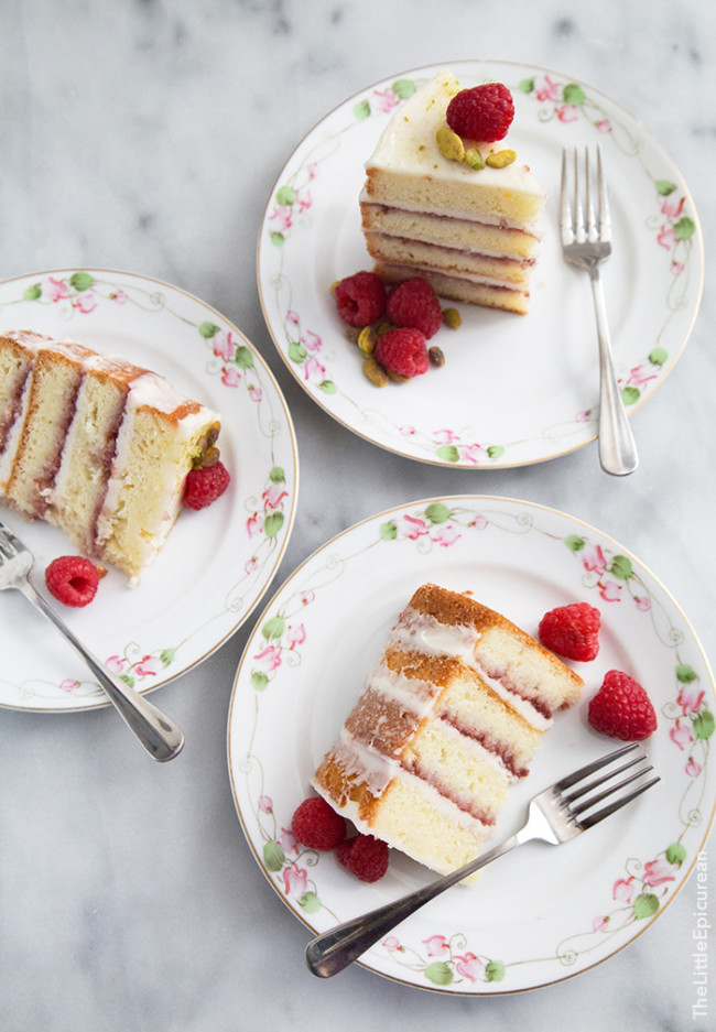 Coconut Raspberry Cake- The Little Epicurean