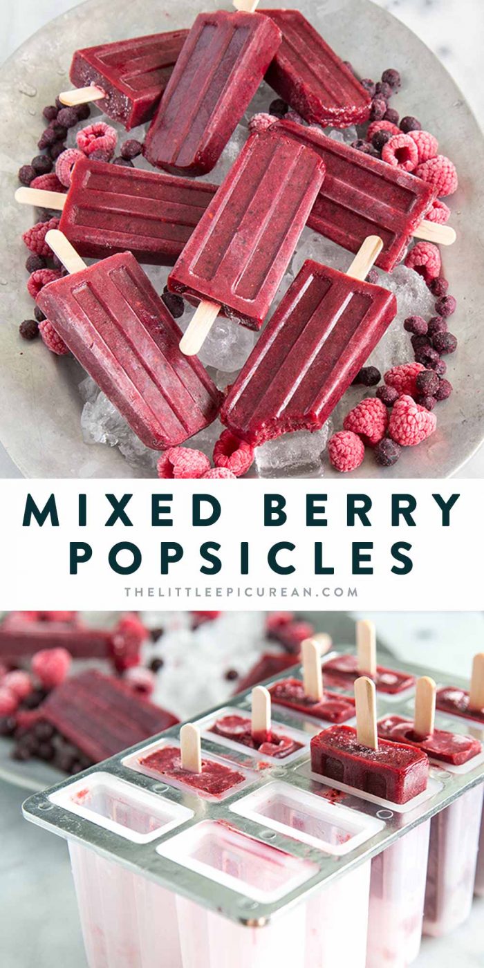 Mixed Berry Popsicles- The Little Epicurean