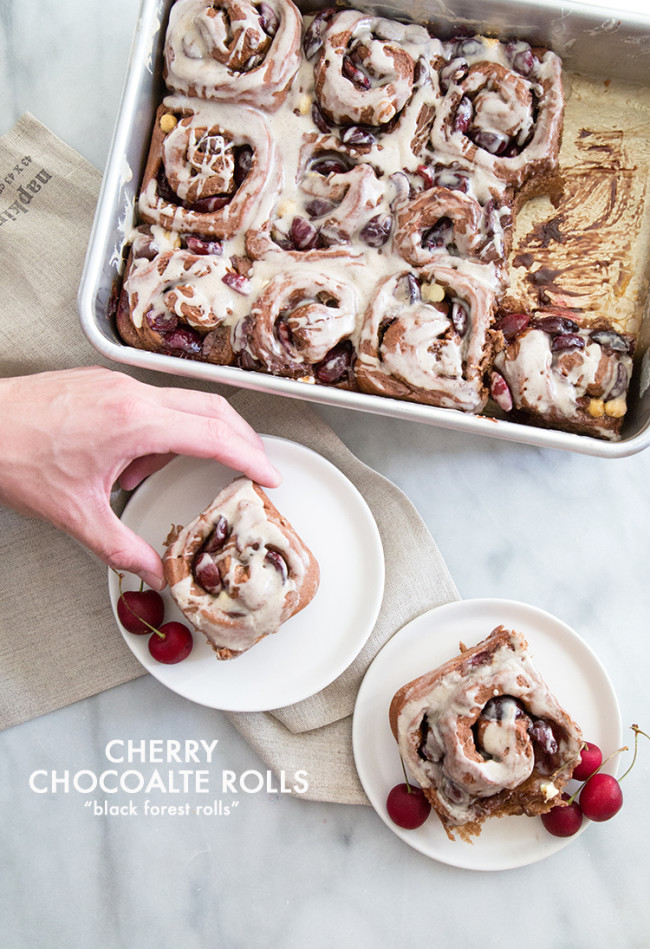 Cherry Chocolate Rolls- The Little Epicurean