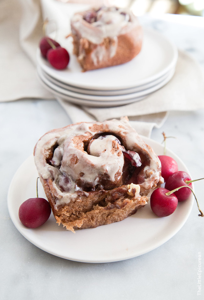 Cherry Chocolate Rolls- The Little Epicurean