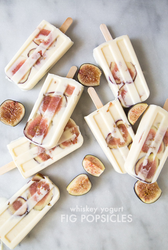 Whiskey Yogurt Fig Popsicles- The Little Epicurean