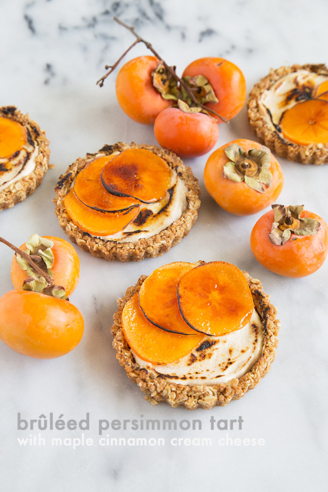 Brûléed Persimmon Tarts with Maple-The Little Epicurean