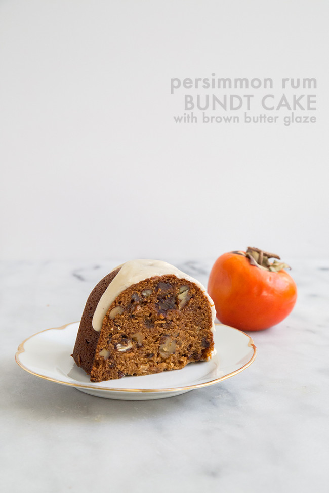Persimmon Rum Bundt Cake The Little Epicurean