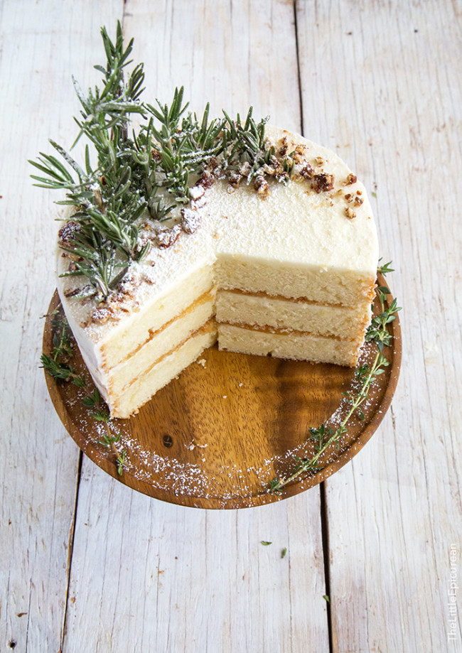 Rosemary Lemon Cake -The Little Epicurean