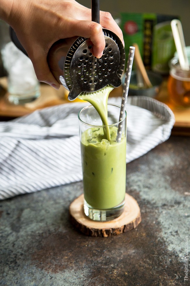 Iced Honey Matcha Soy Latte - The Little Epicurean