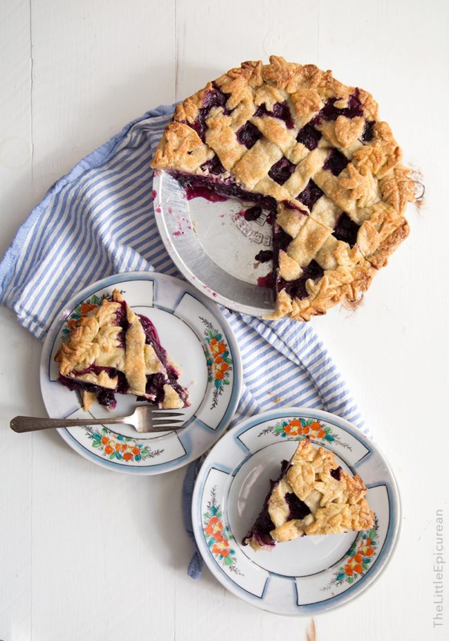 Ginger Blueberry Pie - The Little Epicurean