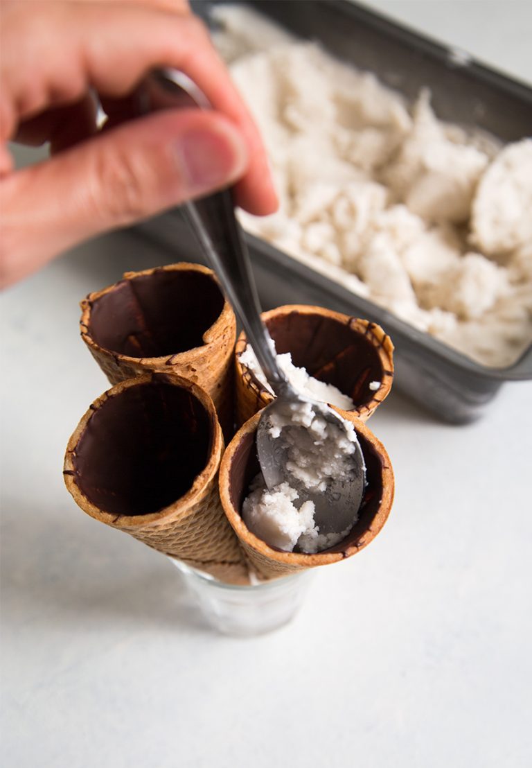 Coconut Sundae Cones - The Little Epicurean