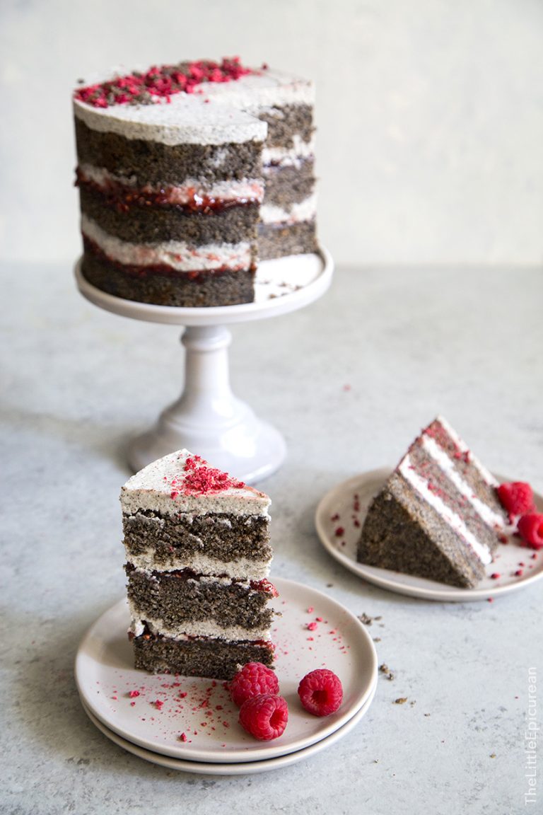 Raspberry Black Sesame Cake - The Little Epicurean