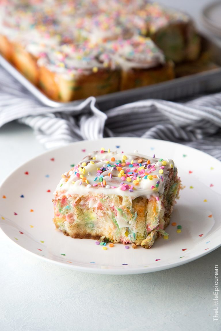 Funfetti Cinnamon Rolls - The Little Epicurean