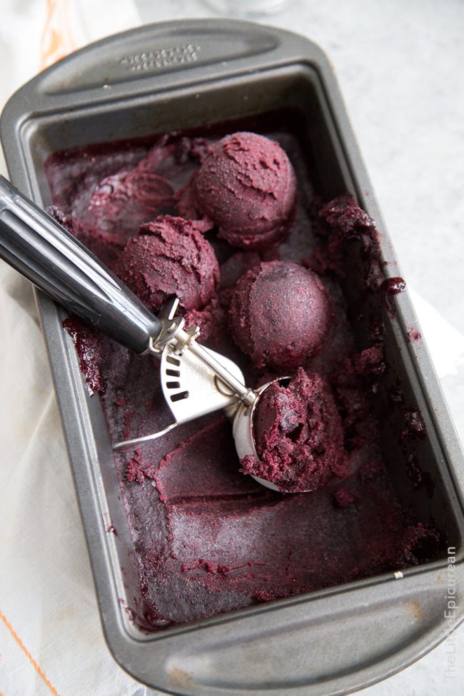 Blueberry Sorbet- The Little Epicurean