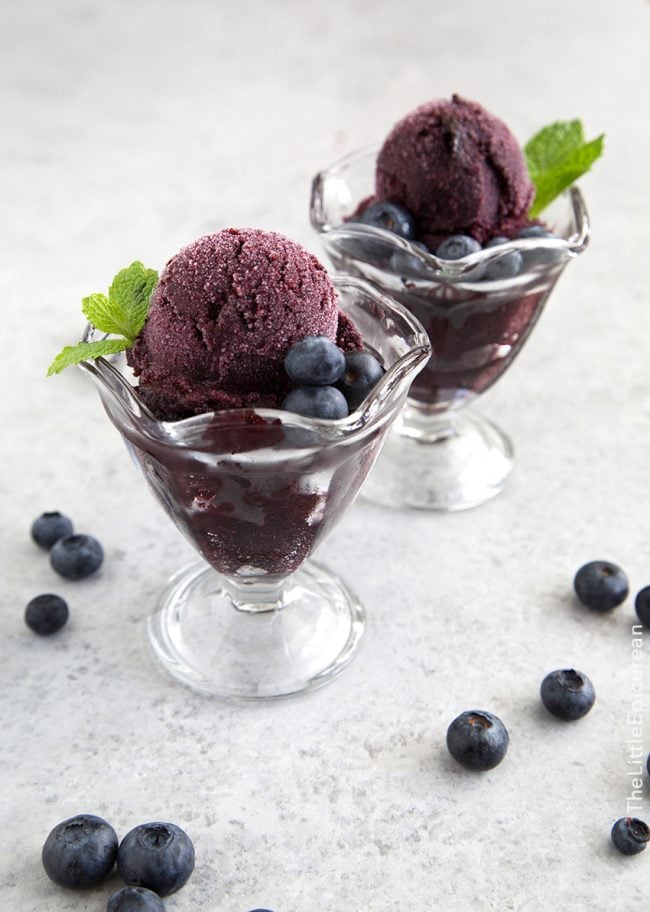 Blueberry Sorbet- The Little Epicurean