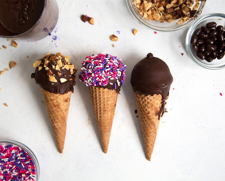 Coconut Sundae Cones - The Little Epicurean