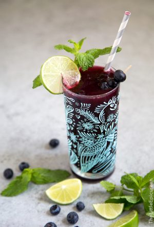 Blueberry Mojito Float (frozen mojito)- The Little Epicurean