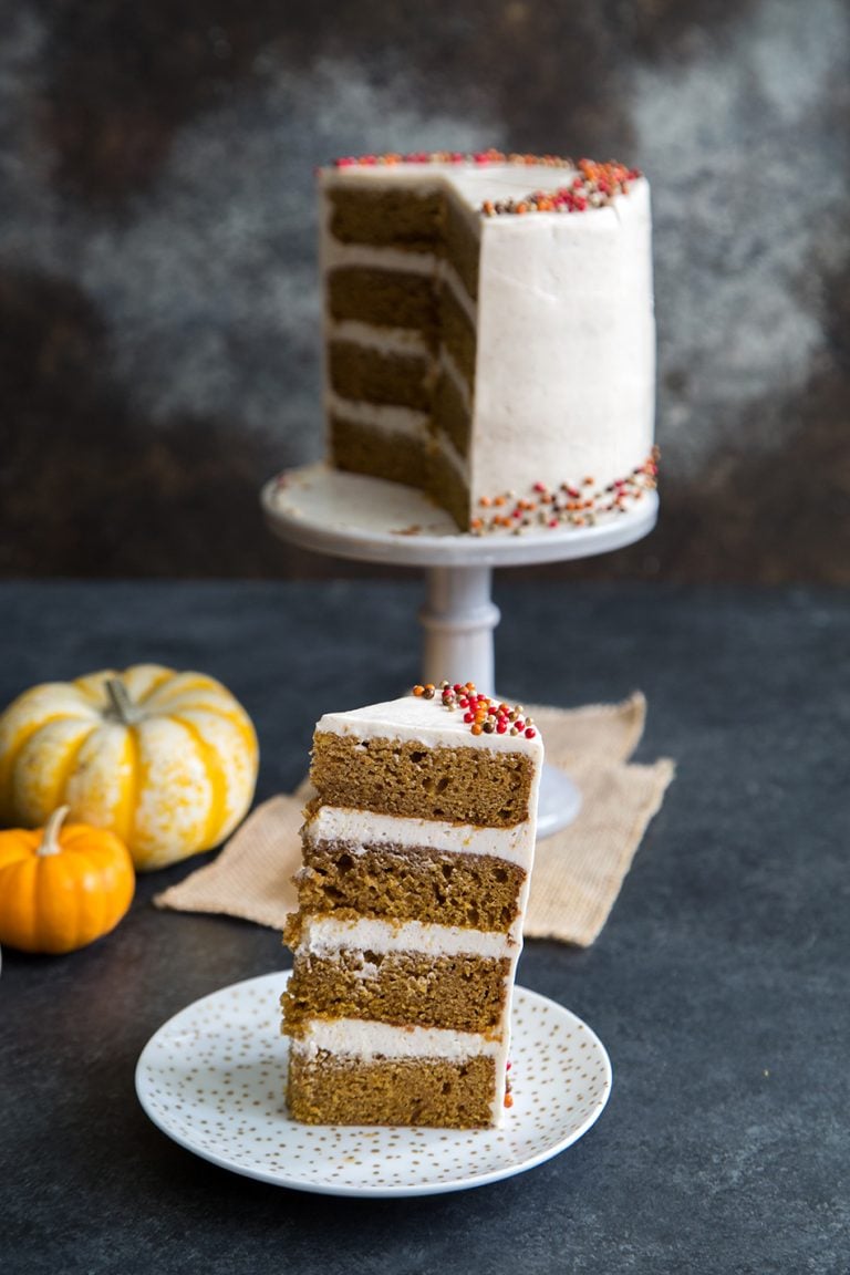 Cinnamon Maple Pumpkin Cake- The Little Epicurean
