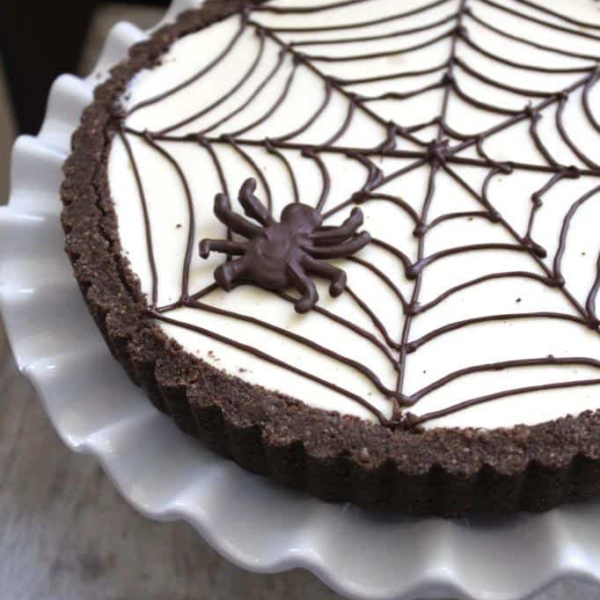 Spider Web Cheesecake Tart-The Little Epicurean