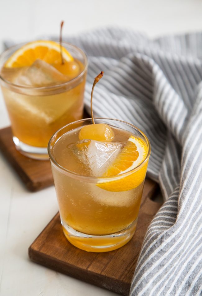 Spiced Whiskey Cobbler Cocktail- The Little Epicurean