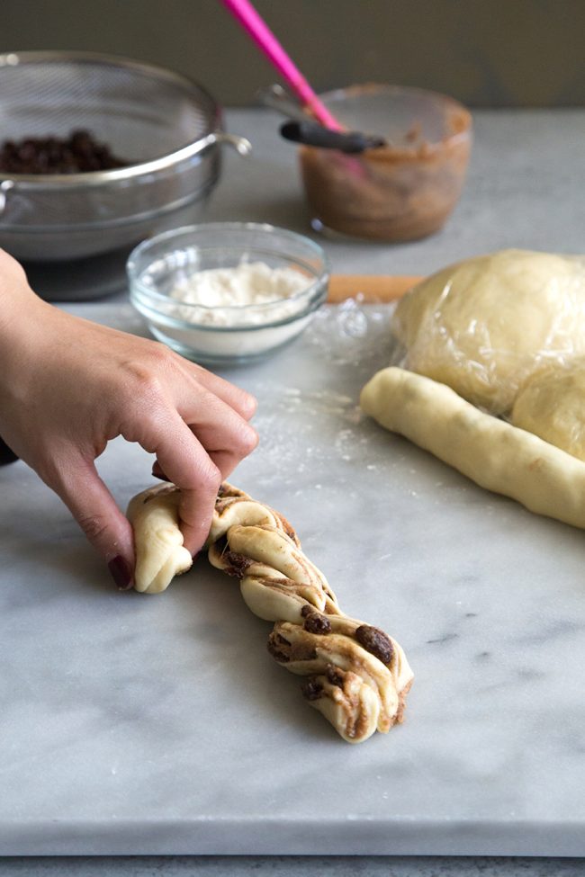 Rum Raisin Cinnamon Twisted Rolls- The Little Epicurean