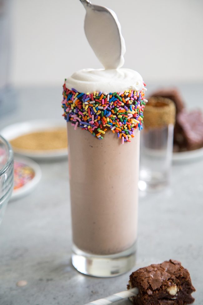 Brownie Milkshake (triple fudge brownies)- The Little Epicurean