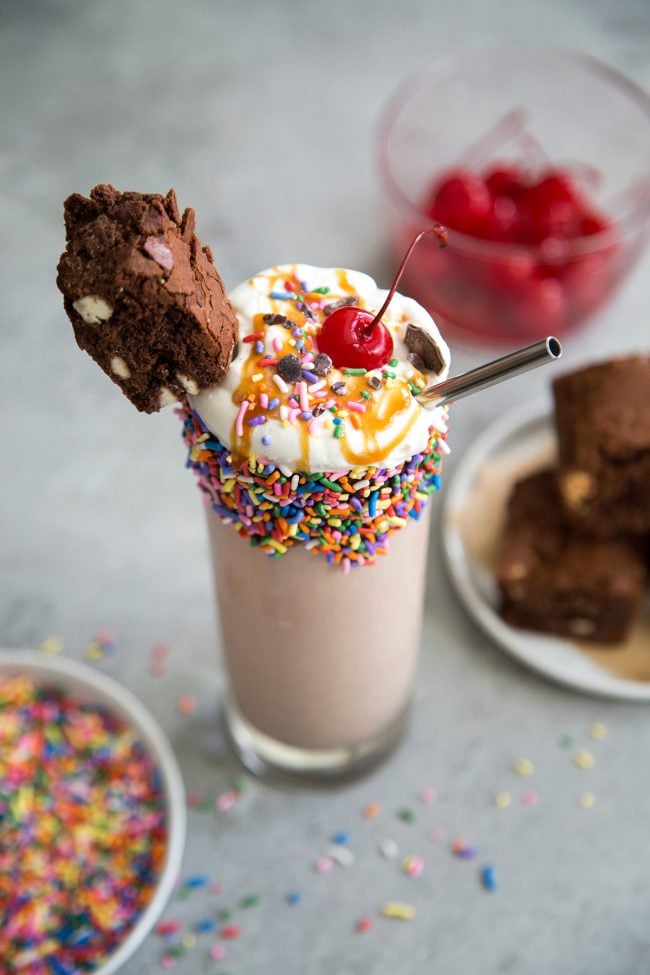 Brownie Milkshake (triple fudge brownies)- The Little Epicurean