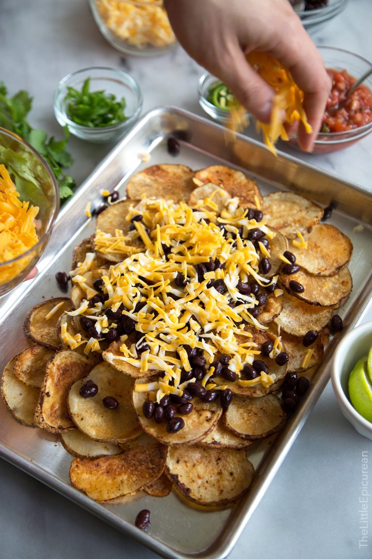 Breakfast Potato Nachos (roasted potatoes)- The Little Epicurean