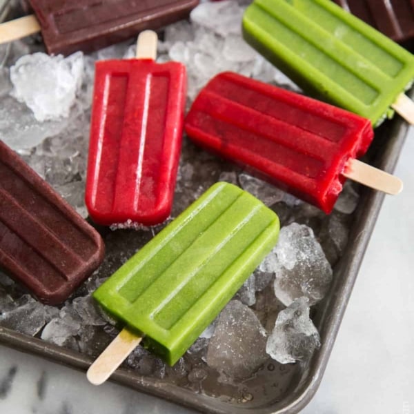 Smoothie Popsicles (fruit and veggie)- The Little Epicurean