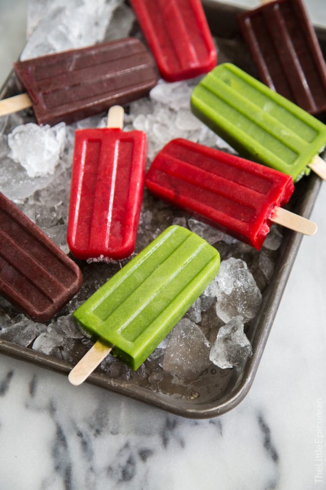 Smoothie Popsicles (fruit and veggie)- The Little Epicurean