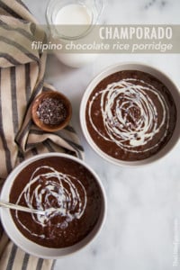 Champorado (Filipino Chocolate Rice Porridge)-The Little Epicurean