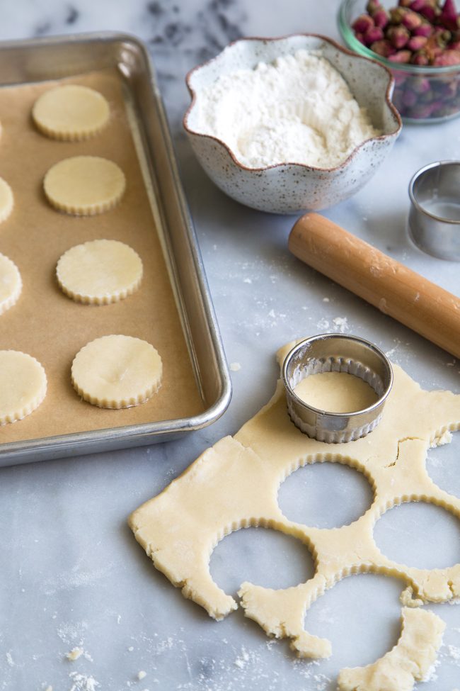 Rose Water Shortbread Cookies- The Little Epicurean