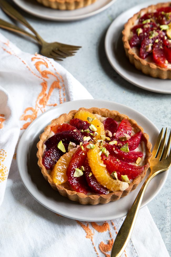 Blood Orange Earl Grey Tarts- The Little Epicurean