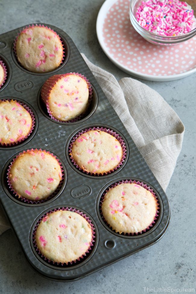 Funfetti Cupcakes (with American Buttercream)- The Little Epicurean