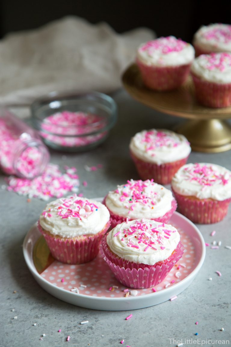 Funfetti Cupcakes (with American Buttercream)- The Little Epicurean
